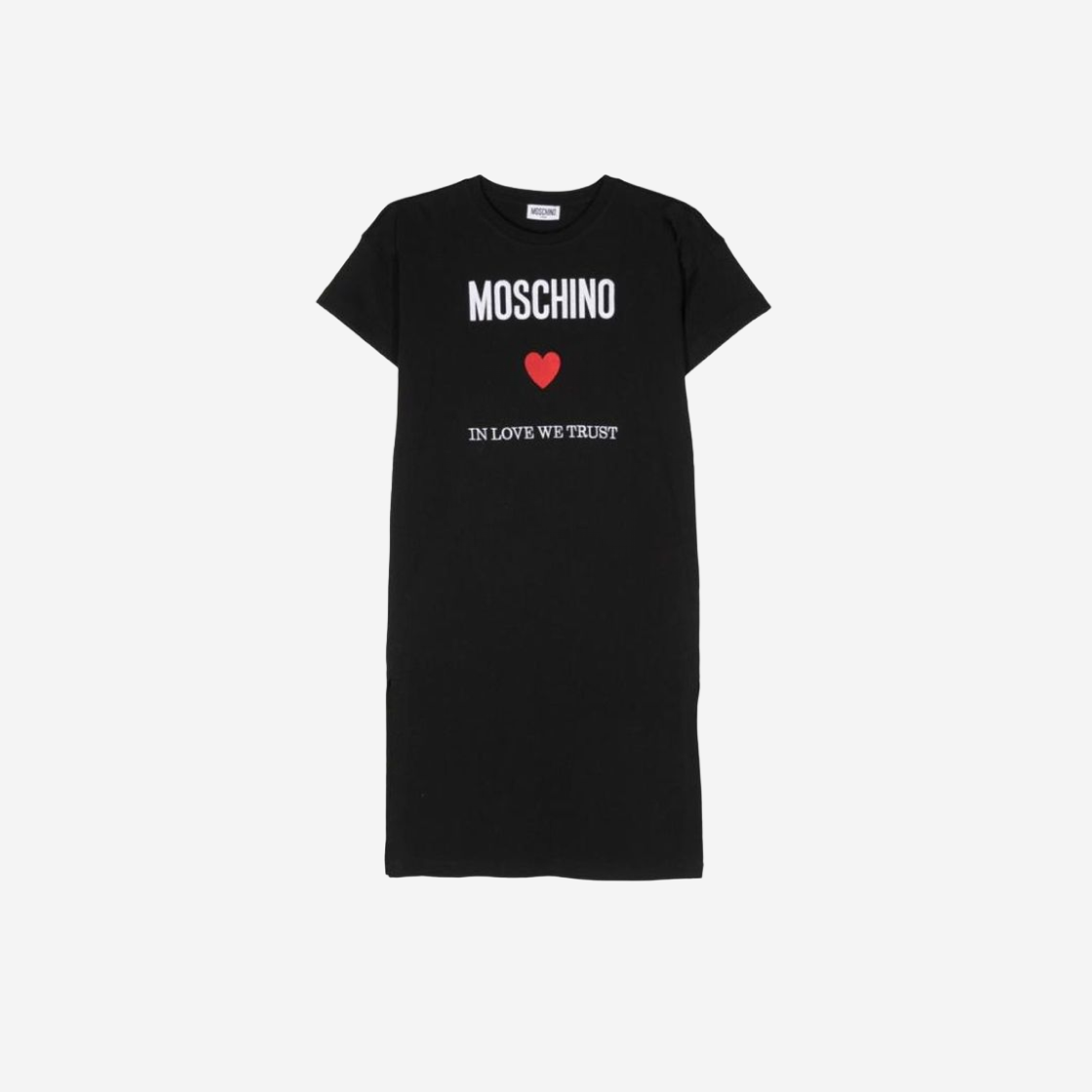 (키즈) 모스키노 인 러브 위 트러스트 저지 드레스 블랙 | Moschino | KREAM