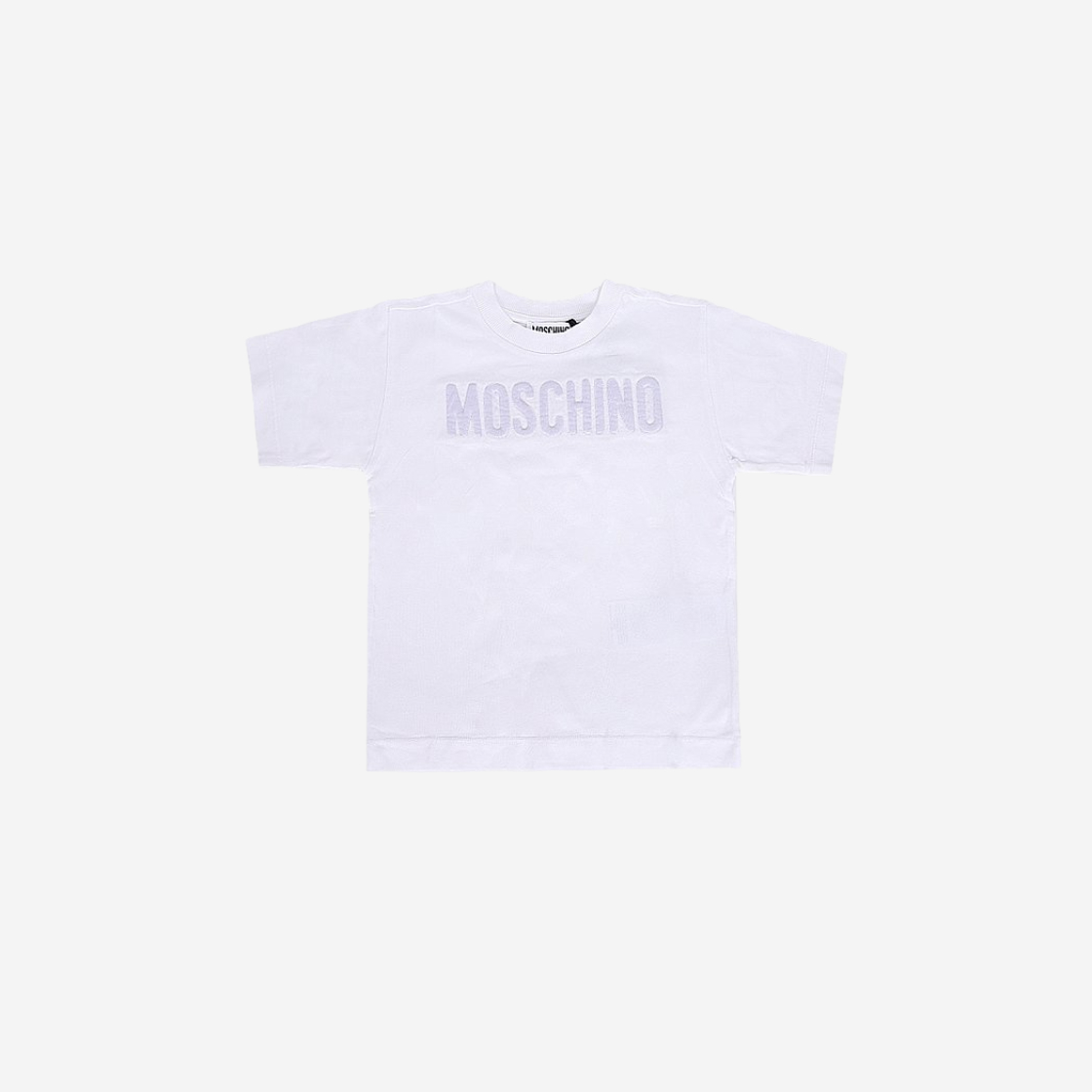 (키즈) 모스키노 로고 숏슬리브 티셔츠 화이트 | Moschino | KREAM
