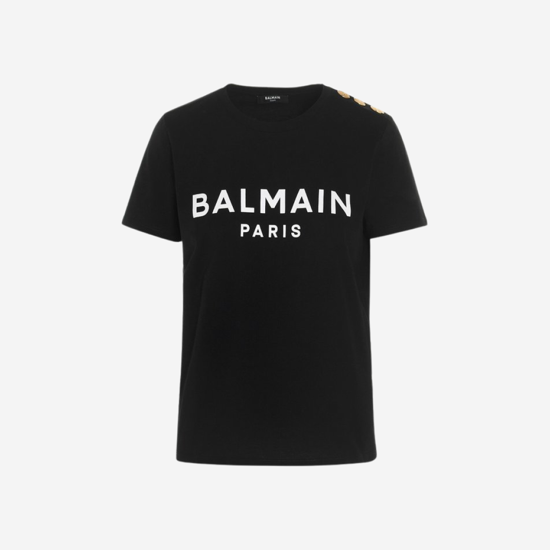 (W) 발망 파리 프린트 티셔츠 블랙 | Balmain | KREAM