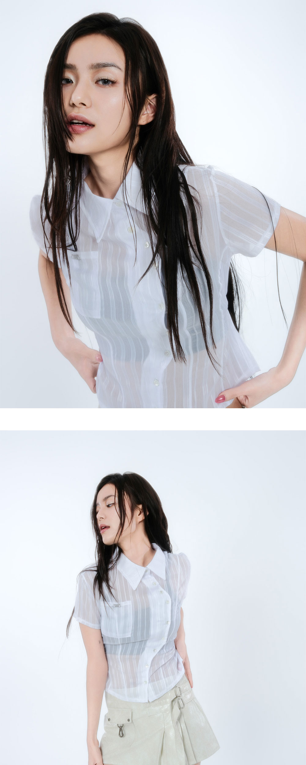 엘프엘프엘프 아카이브스 플리츠 랩 스커트 아이보리 | Elfelfelf Archives | KREAM