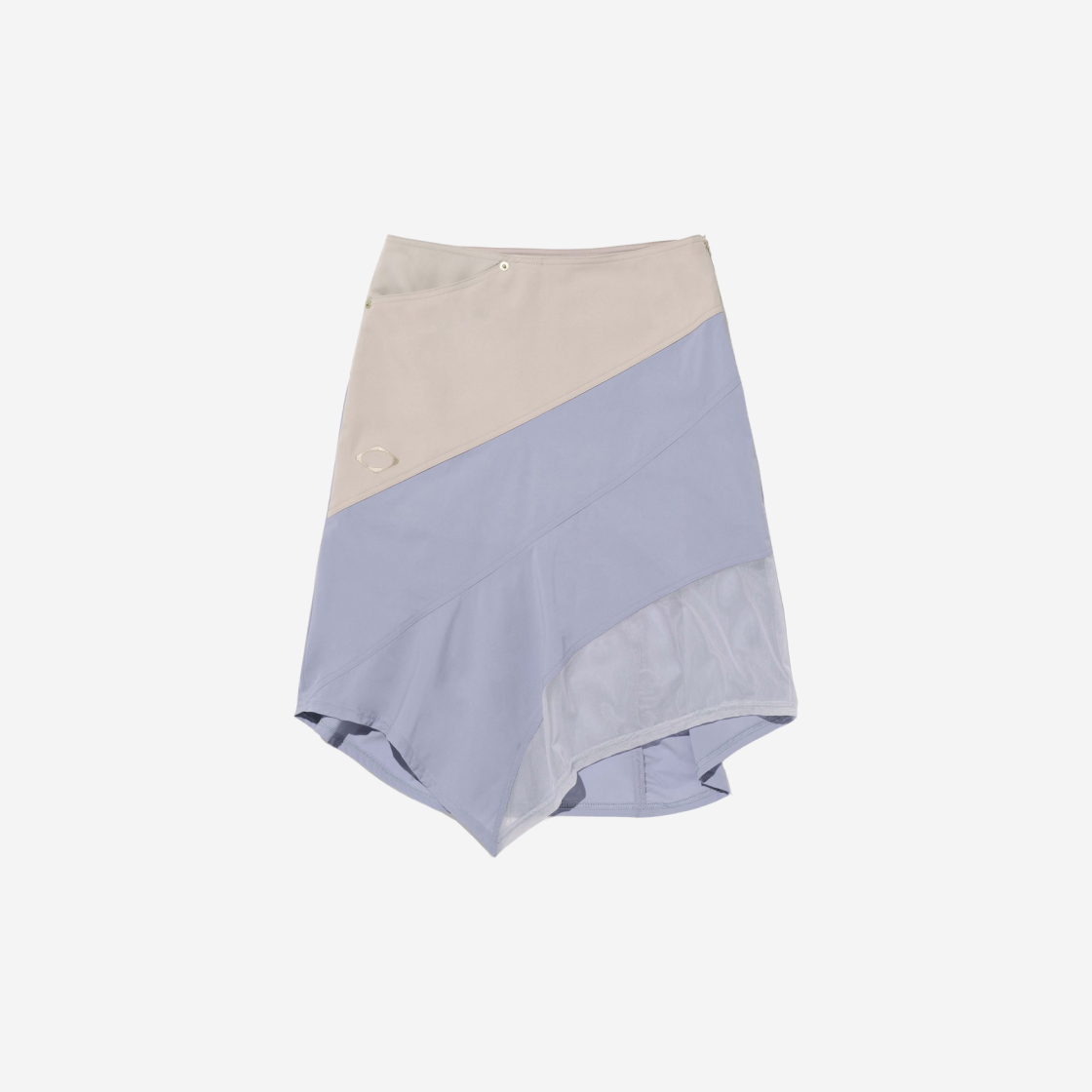 (W) 미스치프 어시메트릭 플레어 스커트 베이지 라이트 그레이 | Mischief | KREAM