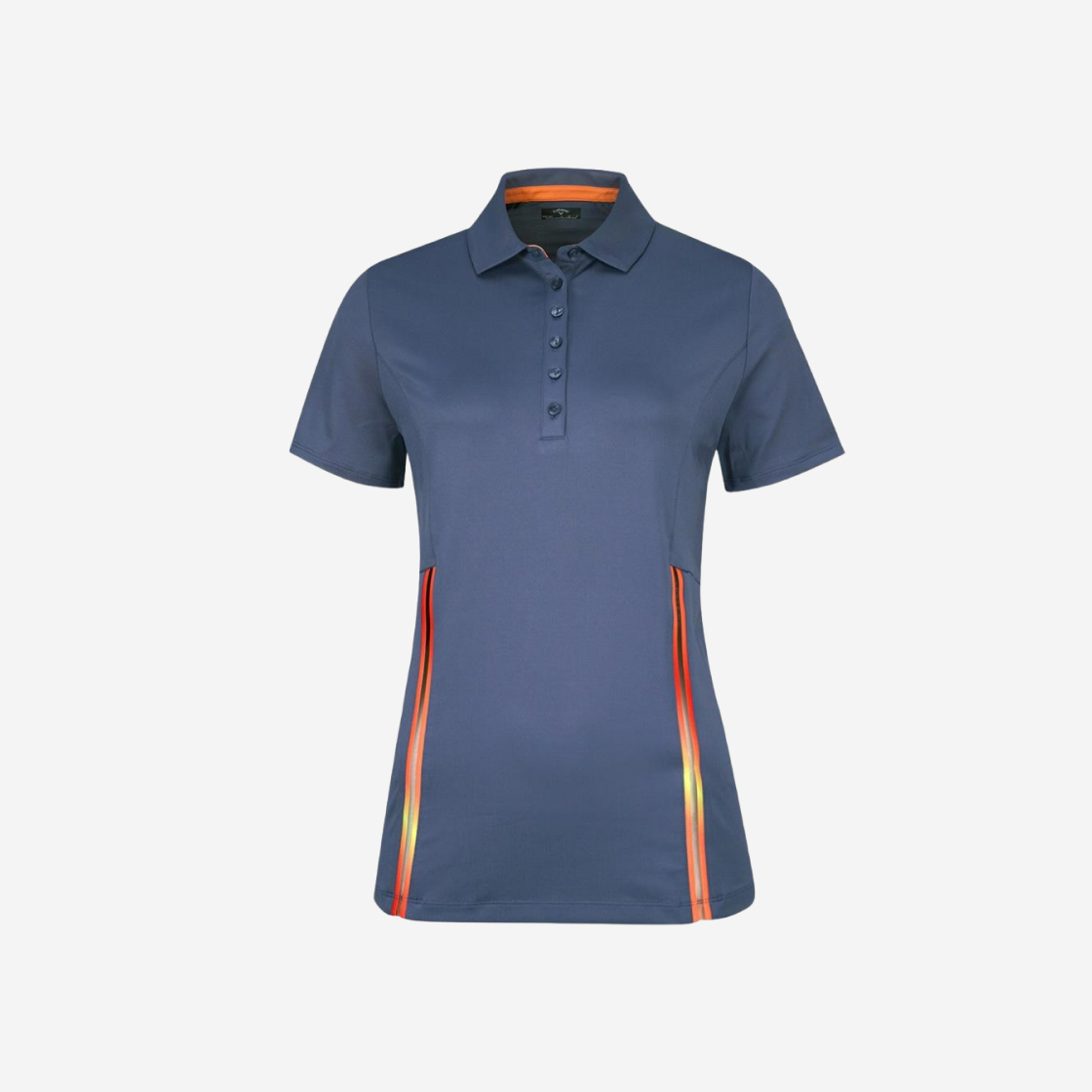 (W) 캘러웨이 컬러 블록 크로마 스트라이프 골프 폴로 블루 인디고 | Callaway | KREAM