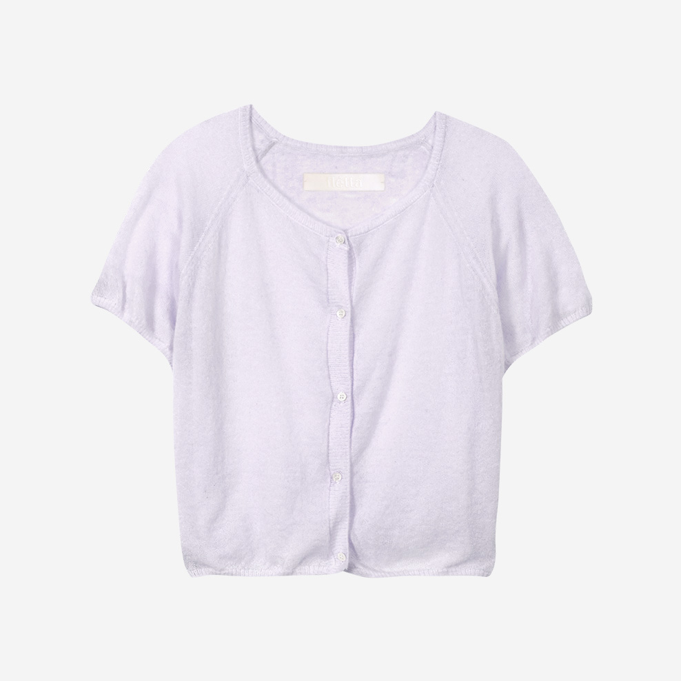 플레따 나그랑 하프 슬리브 가디건 라벤더 | FLETTA | KREAM