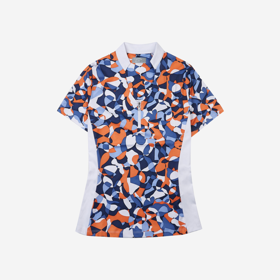 (W) 캘러웨이 앱스트랙트 플로럴 프린트 골프 셔츠 블루 인디고 | Callaway | KREAM