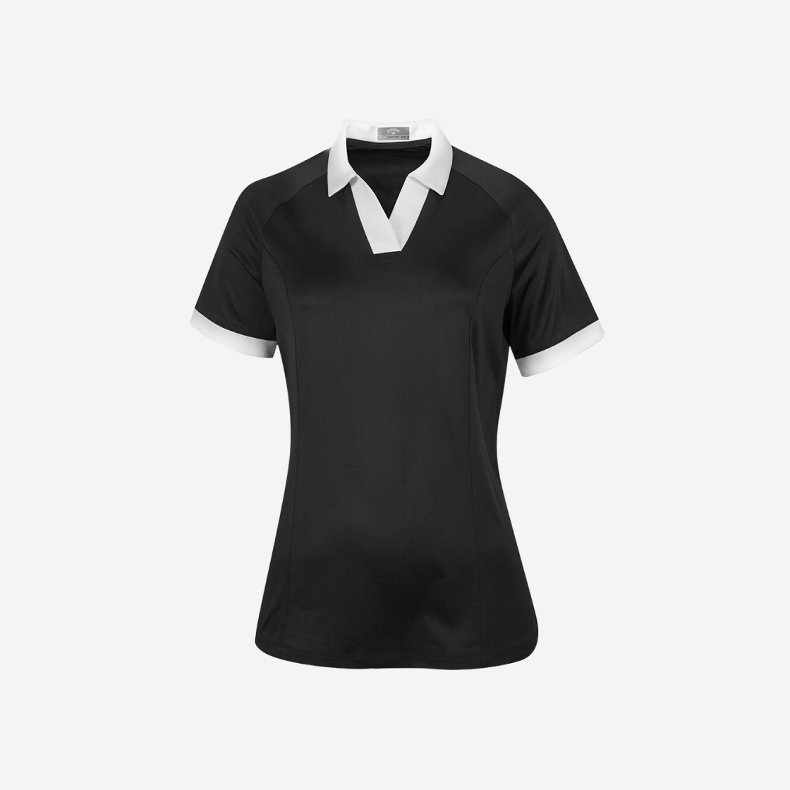 (W) 캘러웨이 컬러 블록 브이 플래킷 골프 폴로 블랙 | Callaway | KREAM
