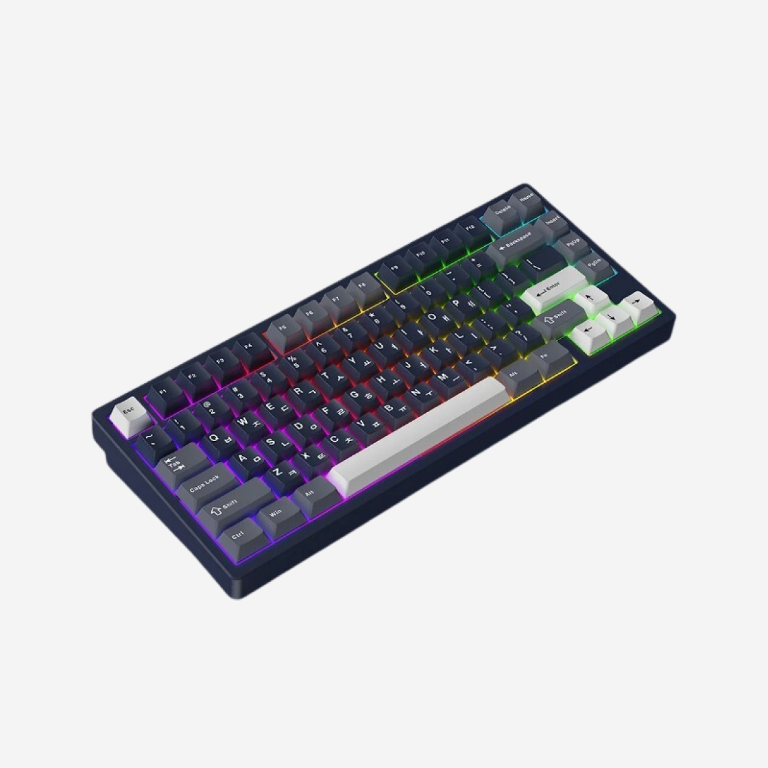 프리플로우 아콘 레알 HX 유무선 핫스왑 텐키리스 왑 축 풀알루미늄 기계식 키보드 딥 블루 한글 자판 (국내 정식 발매 제품 ...