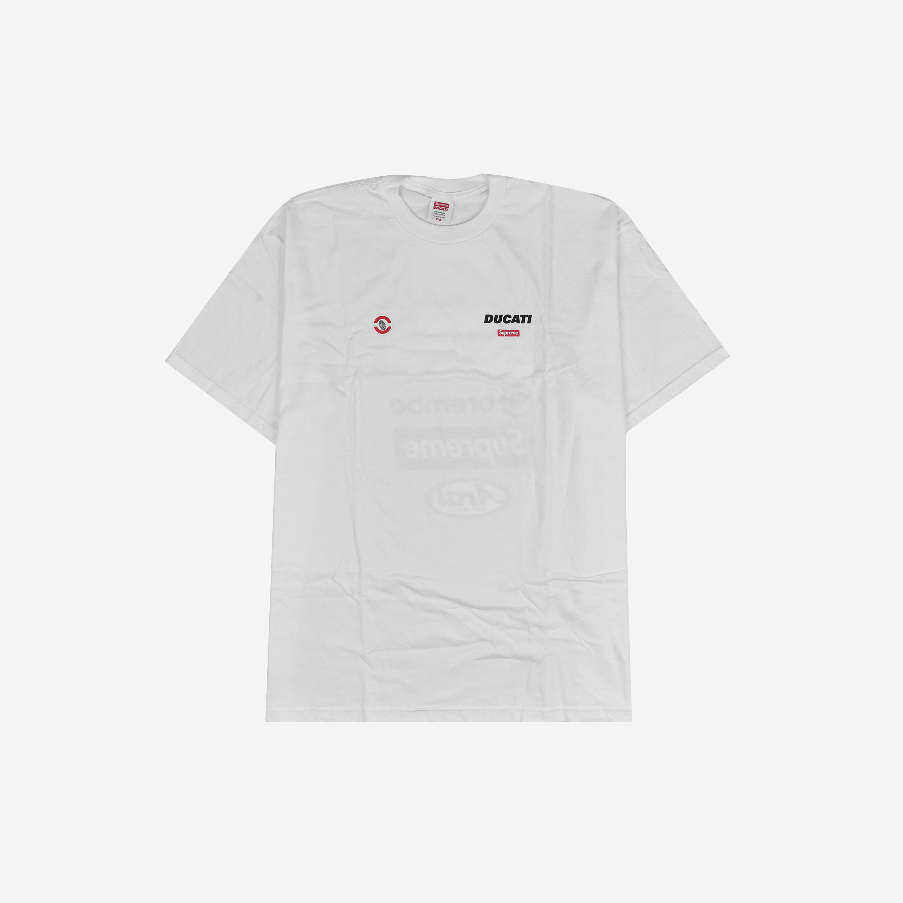 슈프림 x 두카티 로고 티셔츠 화이트 - 24SS | KREAM
