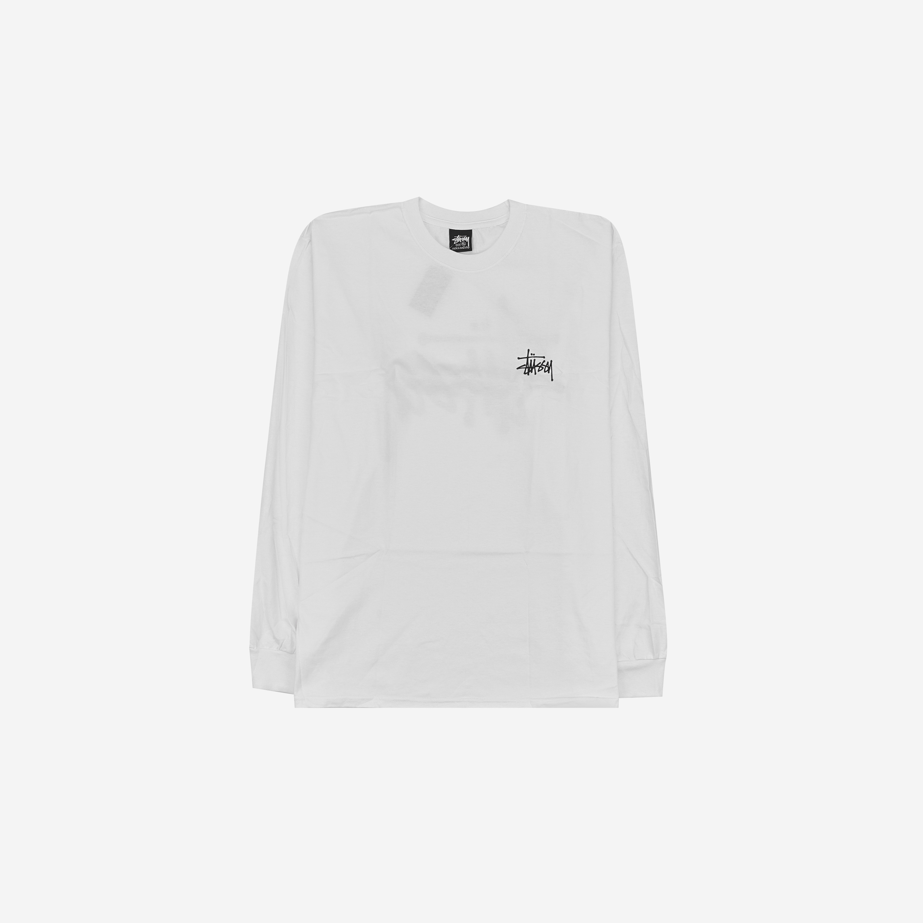스투시 베이직 스투시 롱슬리브 티셔츠 화이트 2023 | KREAM