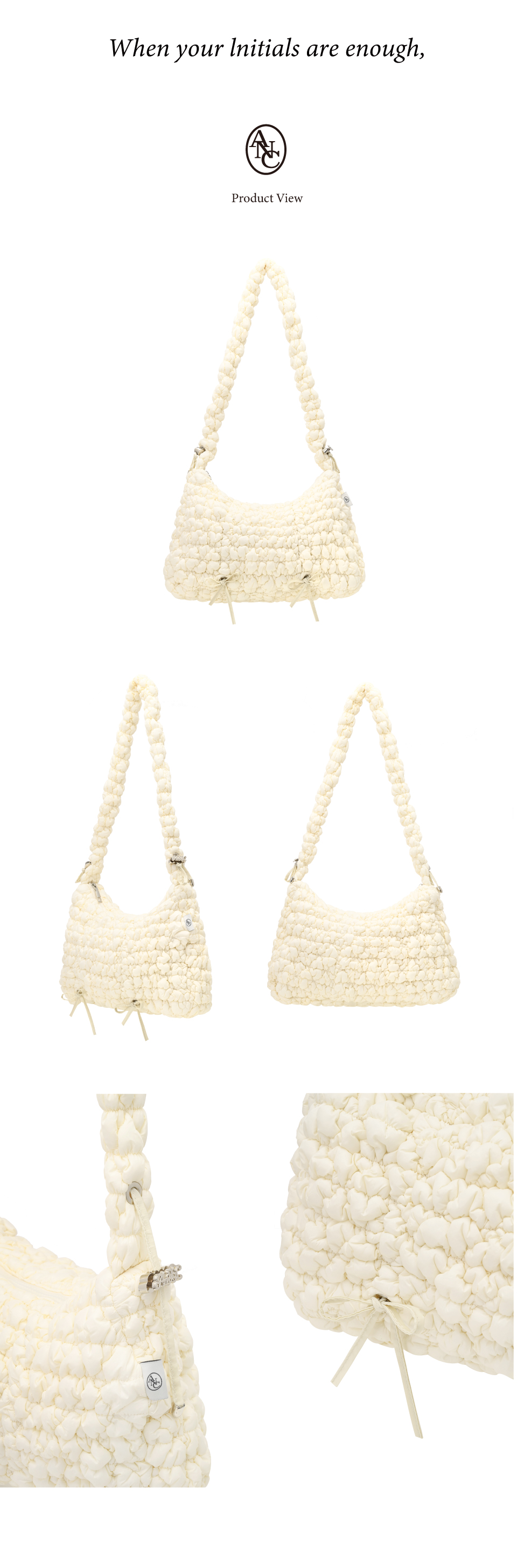 아노에틱 Anc 리본 클라우드 백 아이보리 | ANOETIC | KREAM