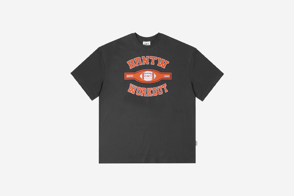 본투윈 BRNTW 워크아웃 오버 핏 티셔츠 차콜 | BORN TO WIN | KREAM