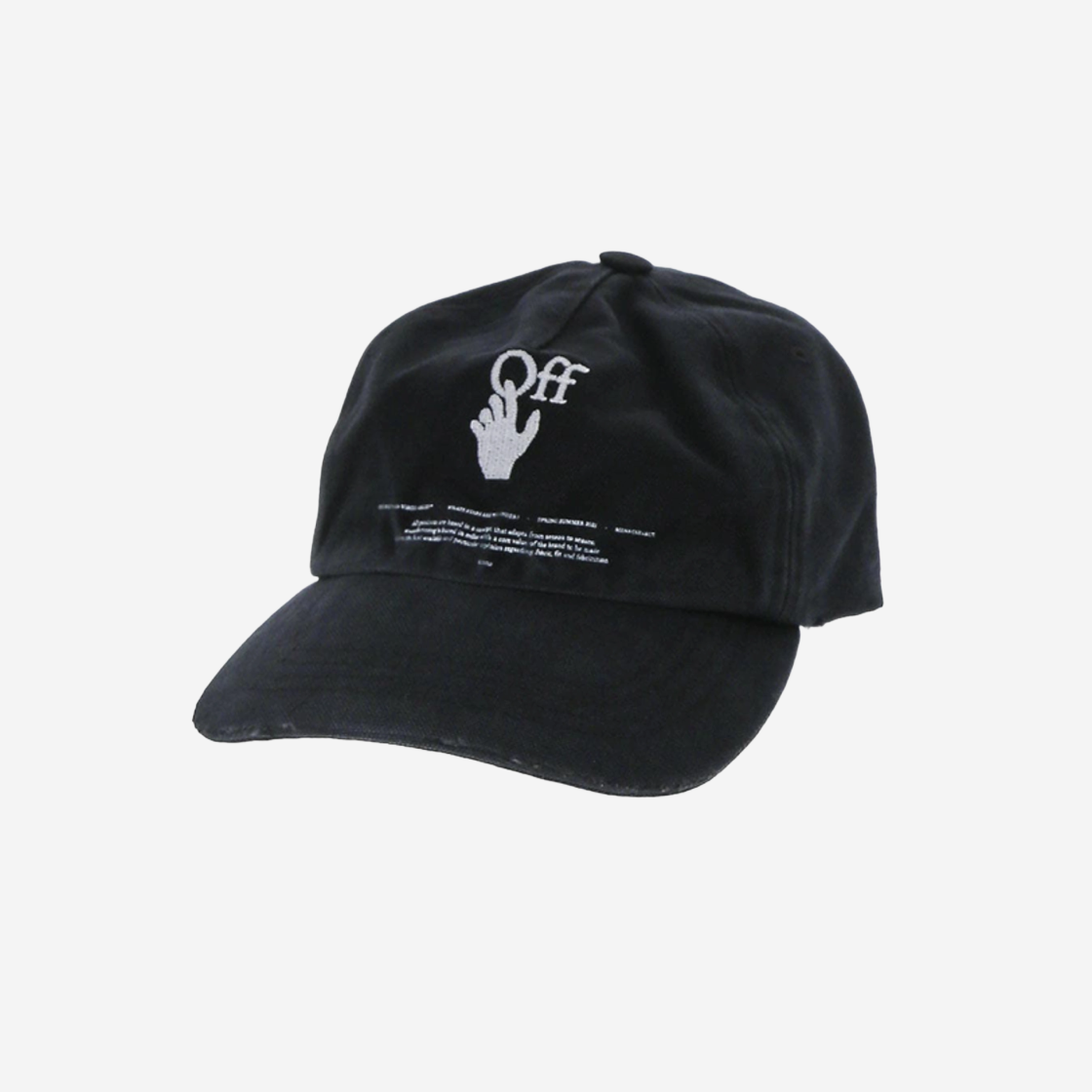 오프화이트 핸드 오프 베이스볼캡 블랙 | Off-White | KREAM