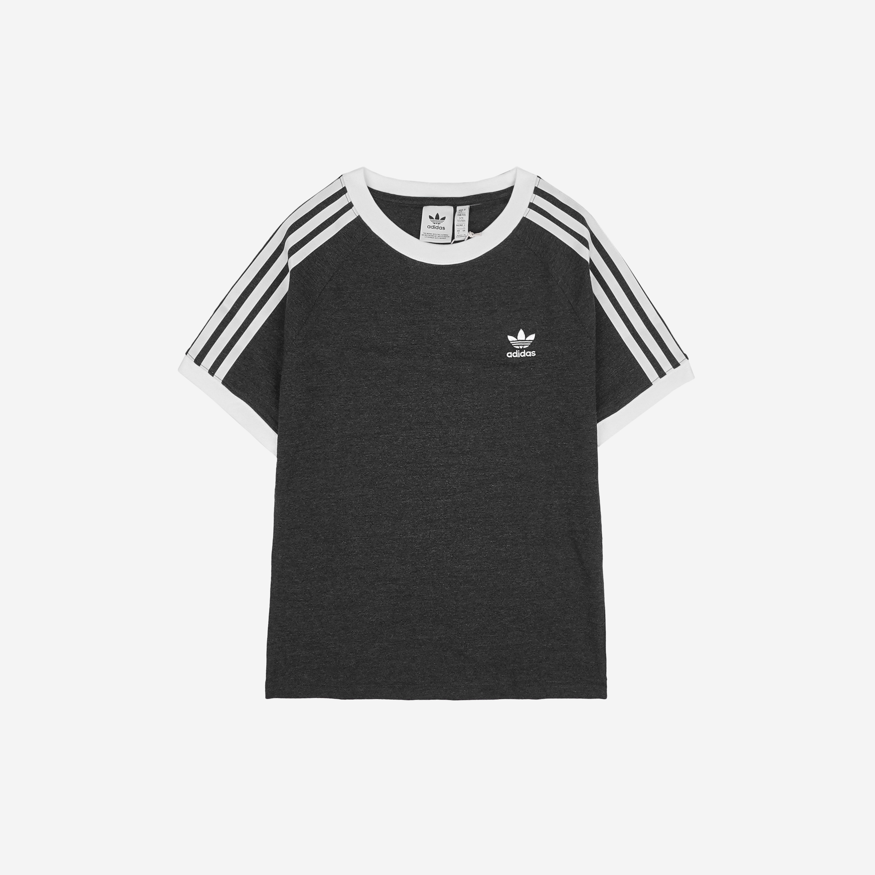 (W) 아디다스 3S 슬림 레글런 티셔츠 블랙 멜란지 - KR 사이즈 | KREAM