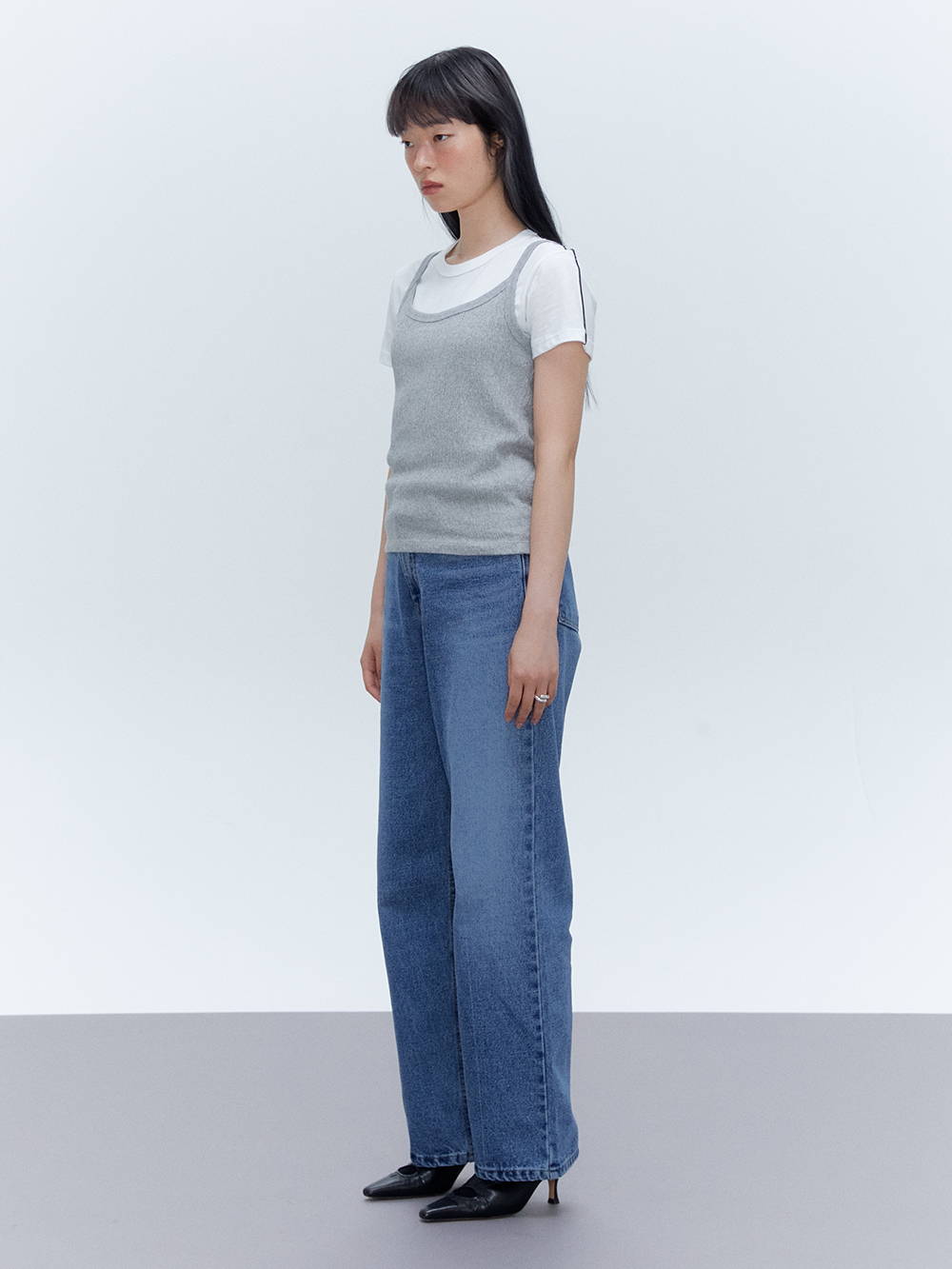 영오 릴렉스 데님 팬츠 미드 블루 | YOUNGOH | KREAM
