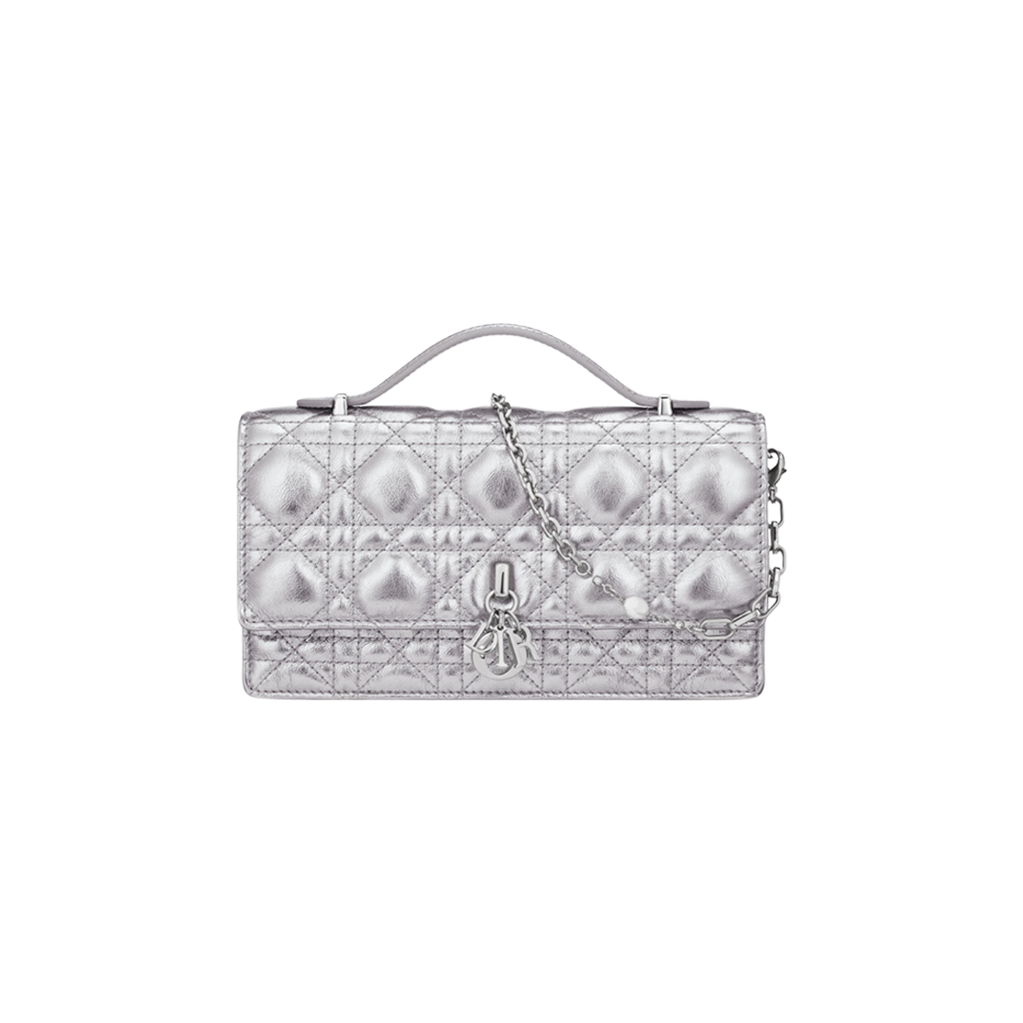 디올 오르 미스 디올 라이트 백 메탈릭 실버 톤 크링클 | Dior | KREAM