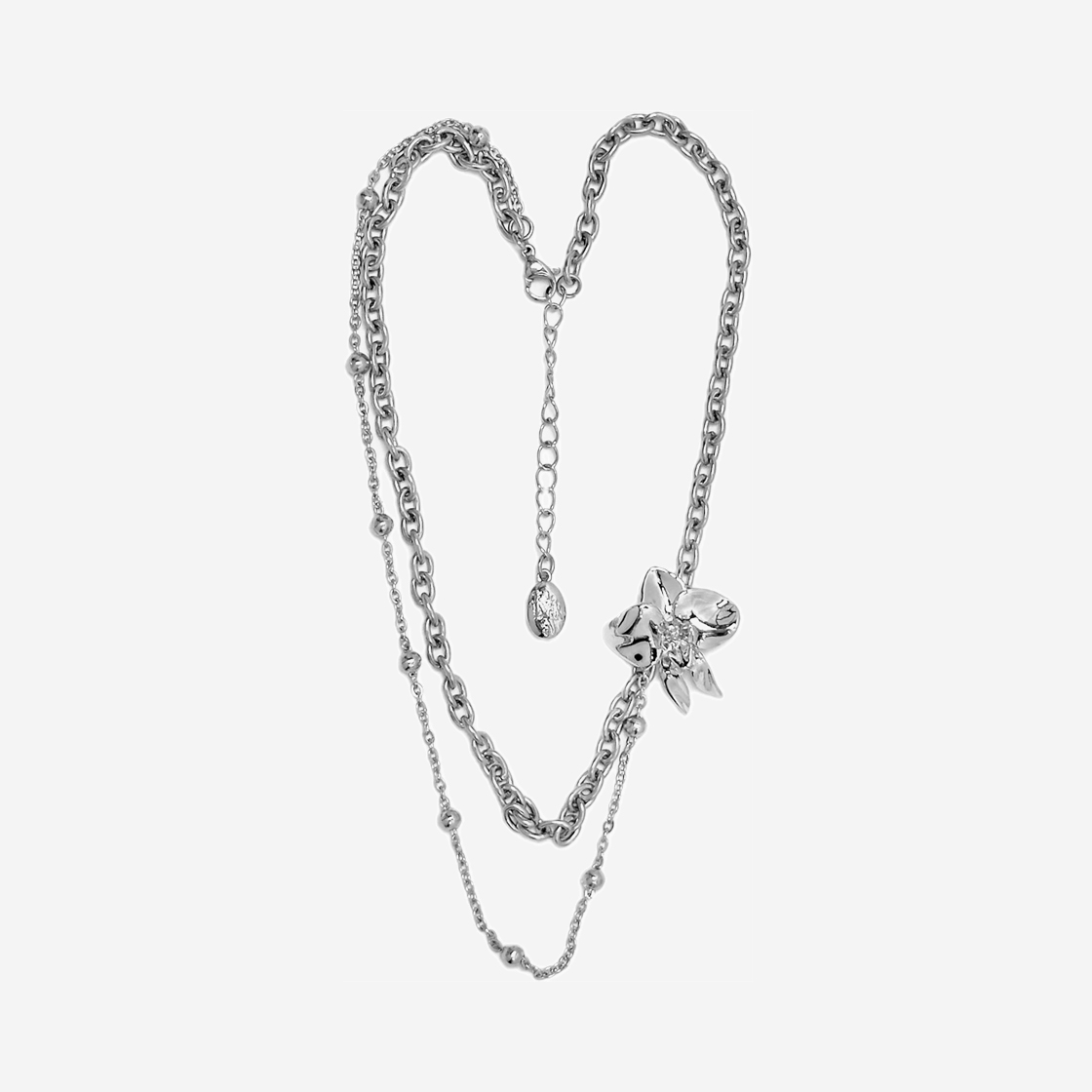 카시코 x 센티멍 레이어드 오키드 네클리스 | Kashiko | KREAM