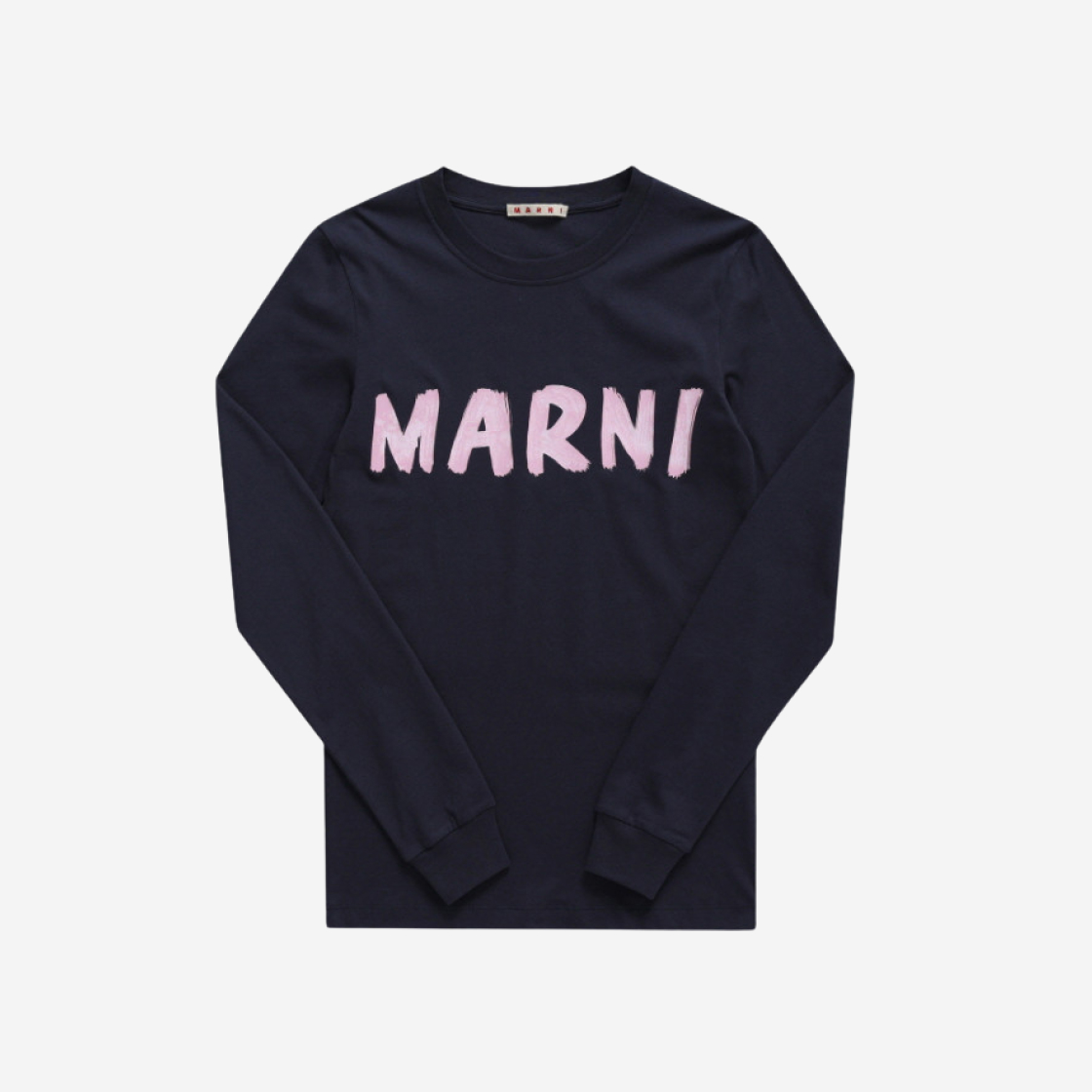 (W) 마르니 로고 롱슬리브 티셔츠 블루 블랙 | Marni | KREAM