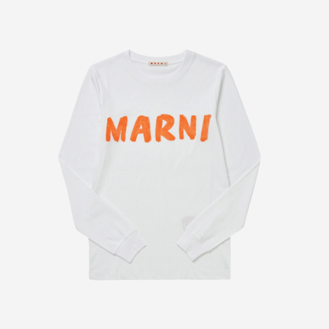 (W) 마르니 로고 롱슬리브 티셔츠 릴리 화이트 | Marni | KREAM