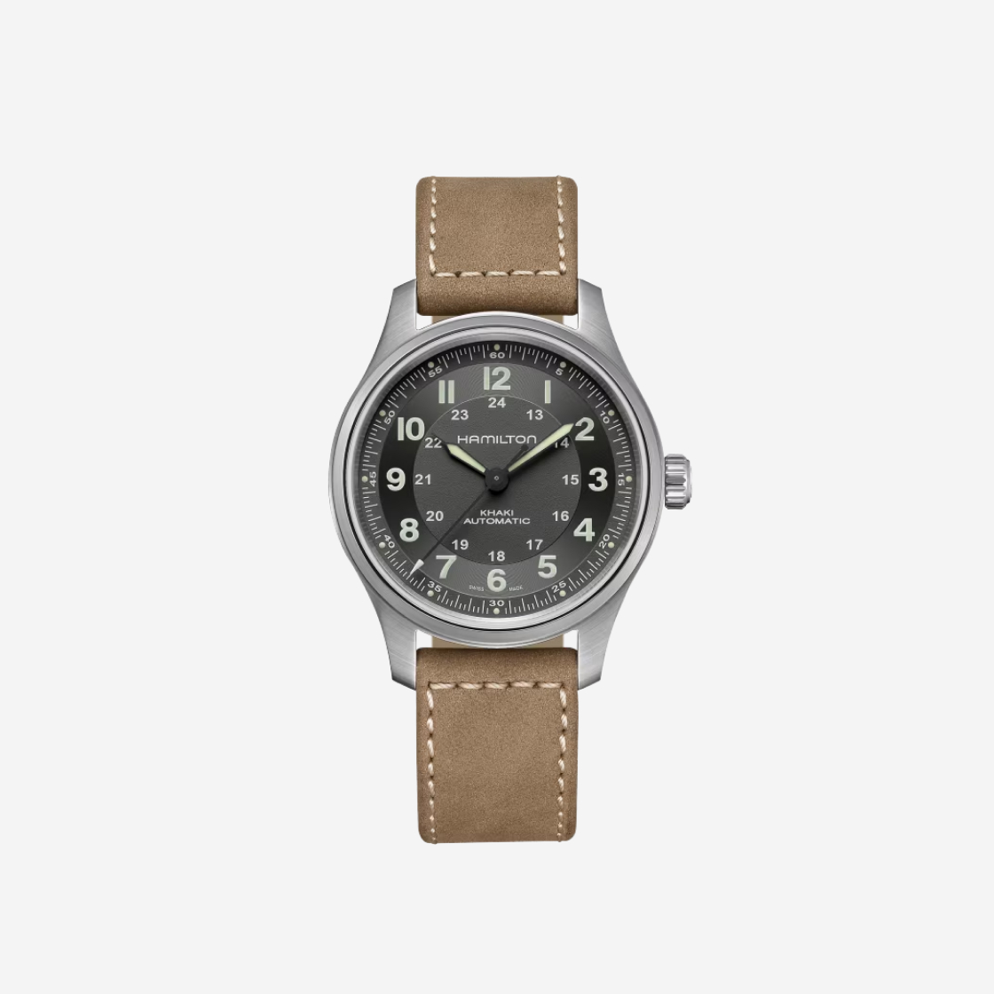 해밀턴 카키 필드 티타늄 오토 42mm 카우 레더 블랙 | Hamilton | KREAM