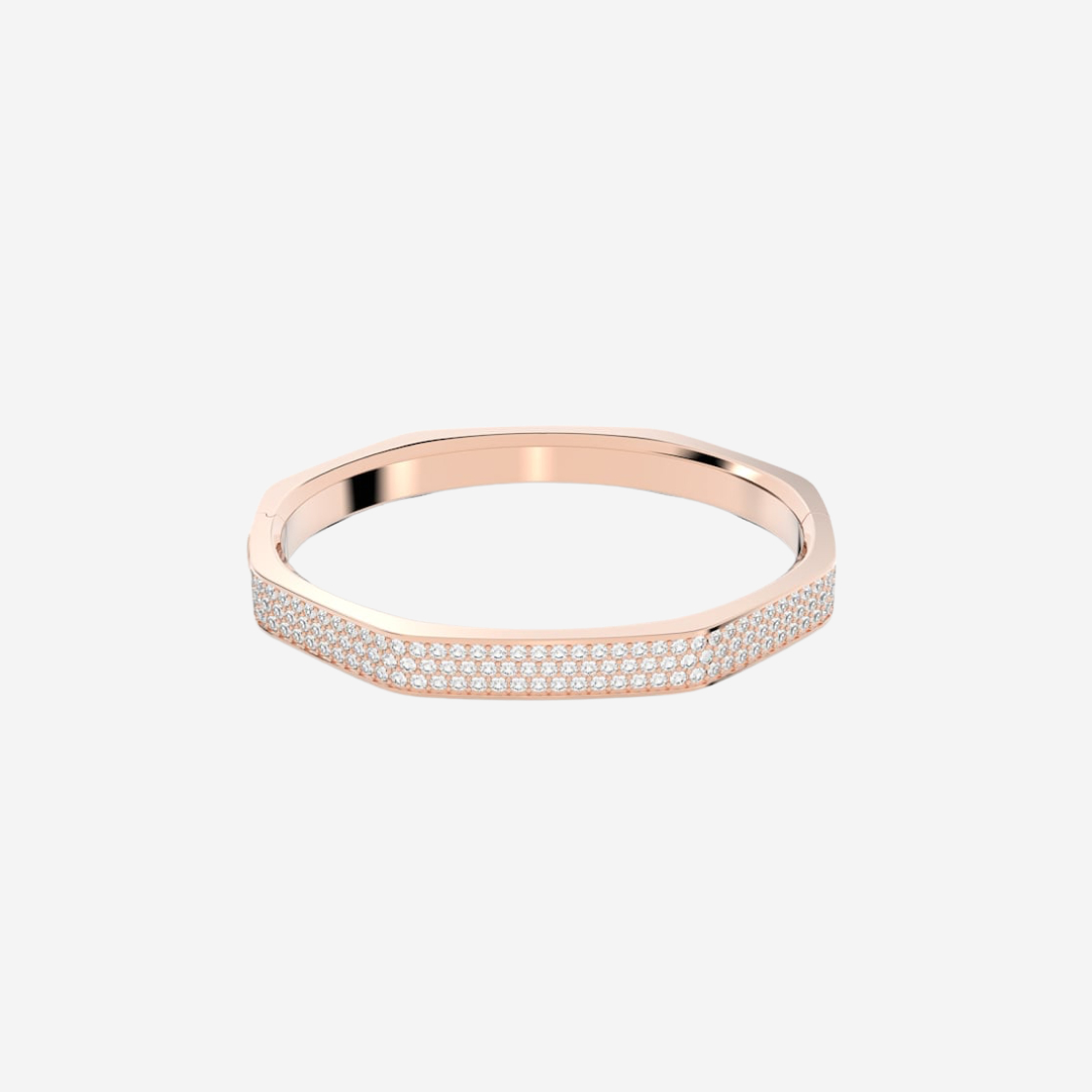 (W) 스와로브스키 덱스테라 뱅글 옥타곤 쉐입 화이트 로즈골드 플래팅 | Swarovski | KREAM
