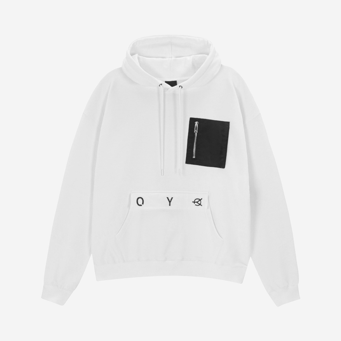 오와이 나일론 포켓 로고 후드 화이트 | OY | KREAM