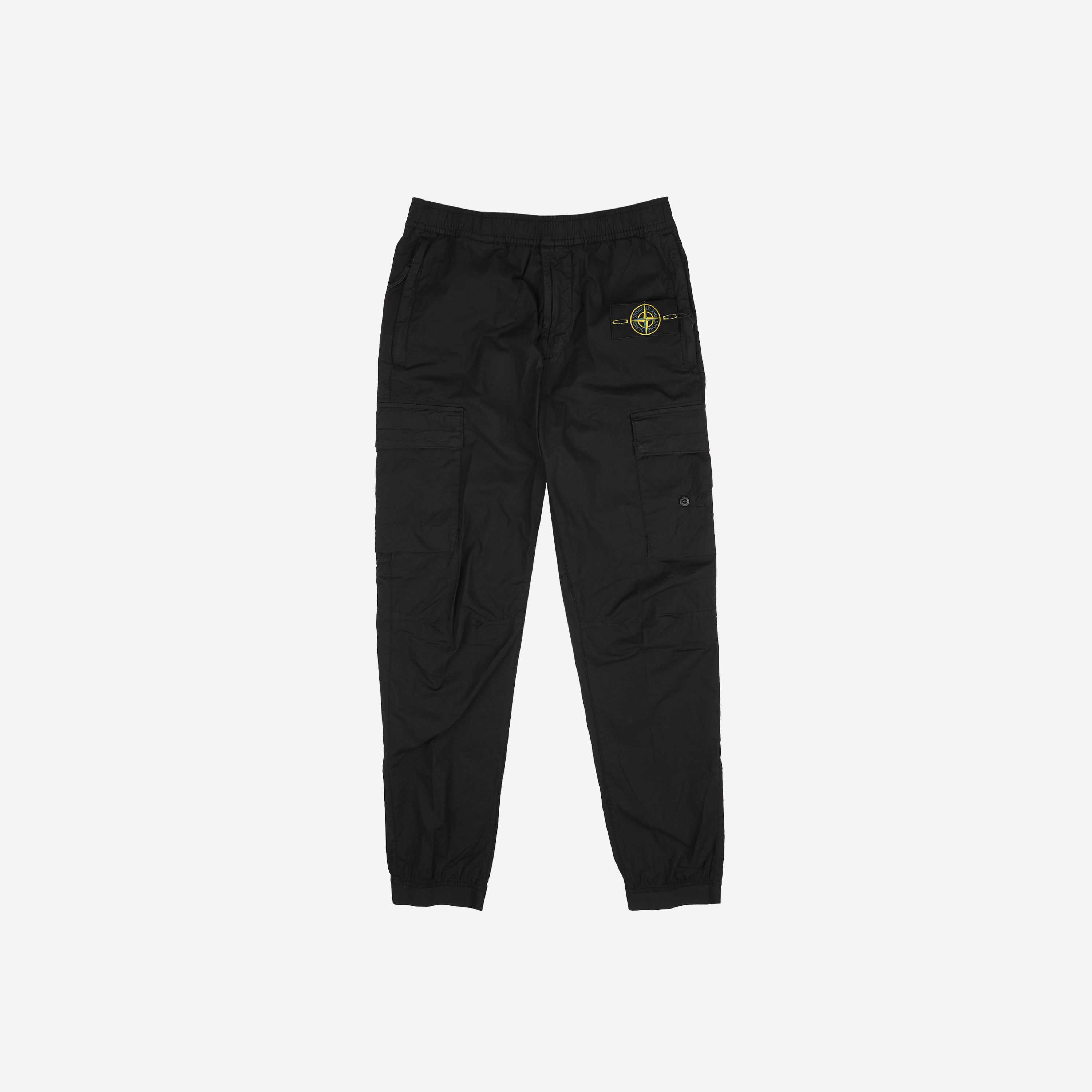 스톤 아일랜드 31303 스트레치 코튼 텔라 파라슈트 카고 팬츠 블랙 - 24SS | KREAM