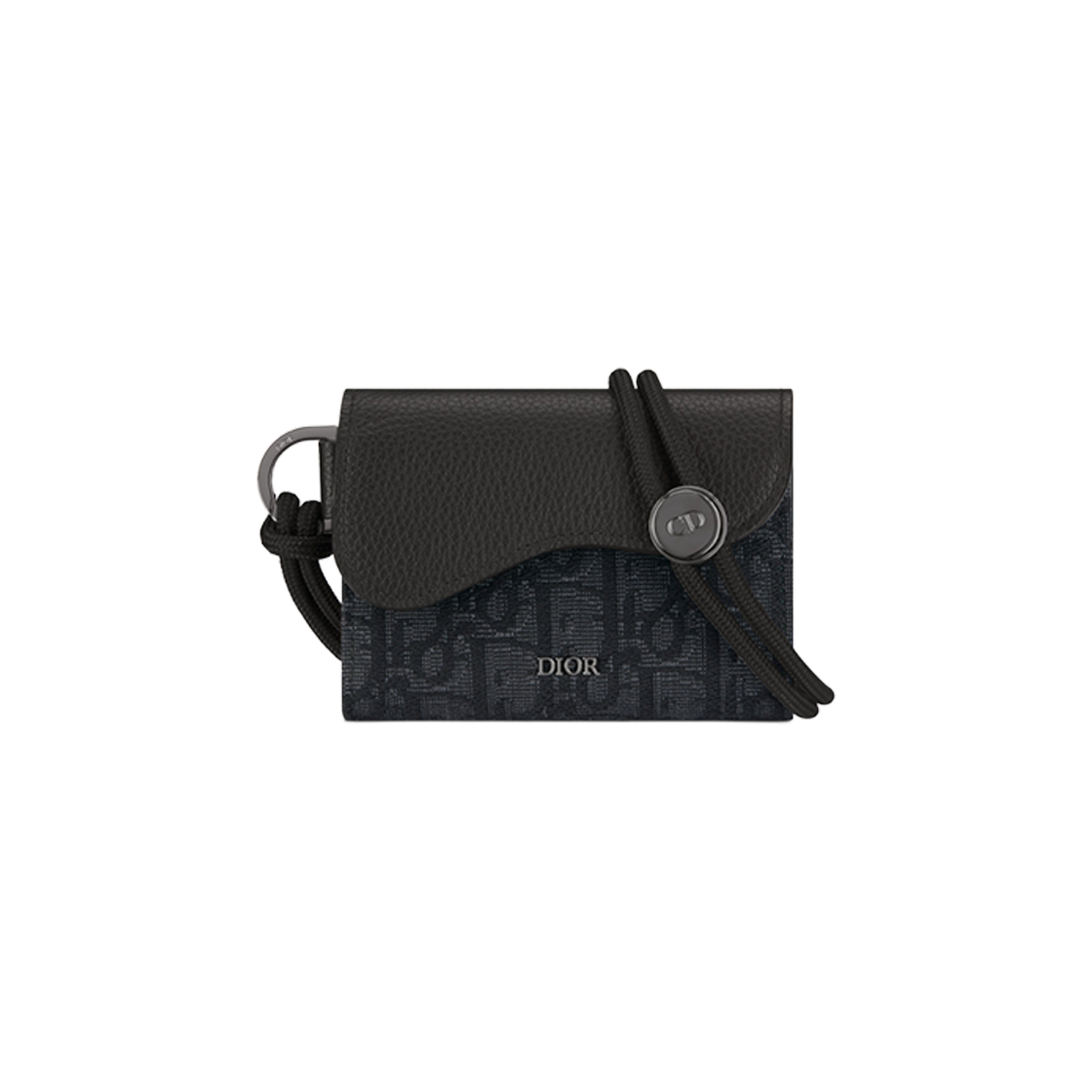 디올 새들 플랩 카드 홀더 블랙 오블리크 자카드 | Dior | KREAM
