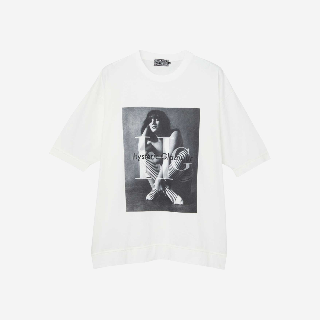 (W) 히스테릭 글래머 HG 티셔츠 화이트 | Hysteric Glamour | KREAM