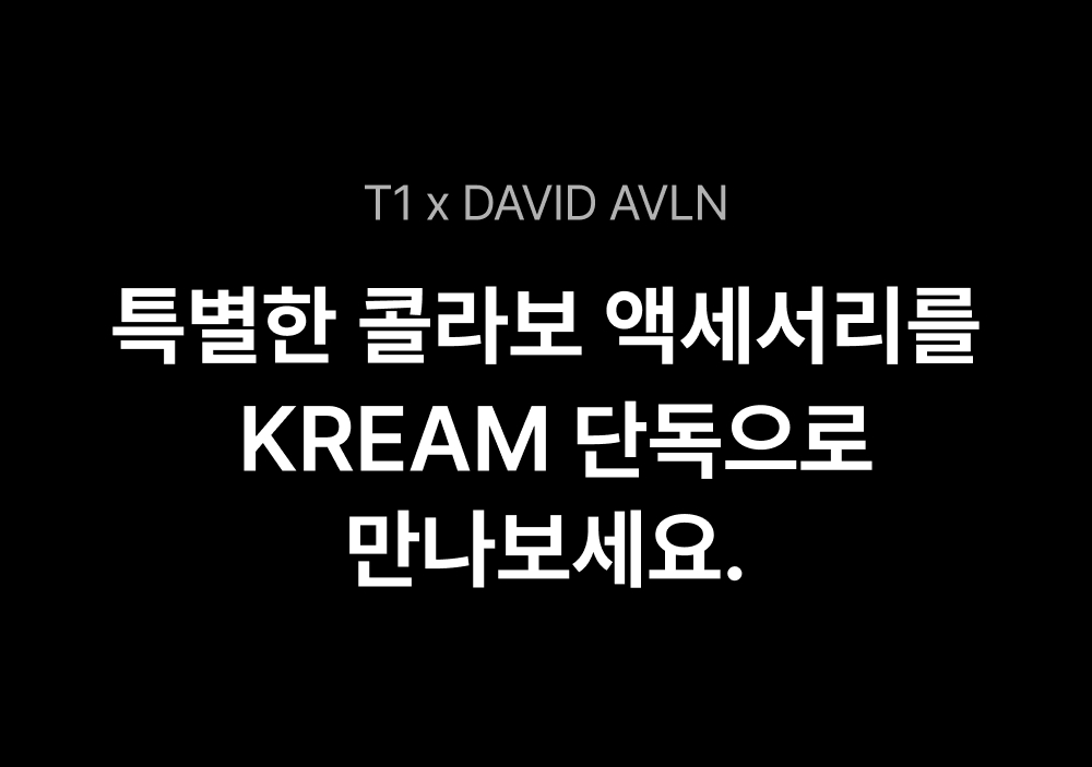 T1 x DAVID AVLN 콜라보레이션 | KREAM