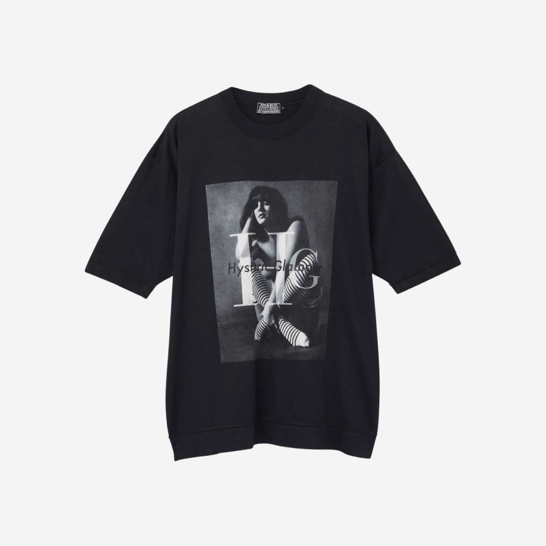 (W) 히스테릭 글래머 HG 티셔츠 블랙 | Hysteric Glamour | KREAM