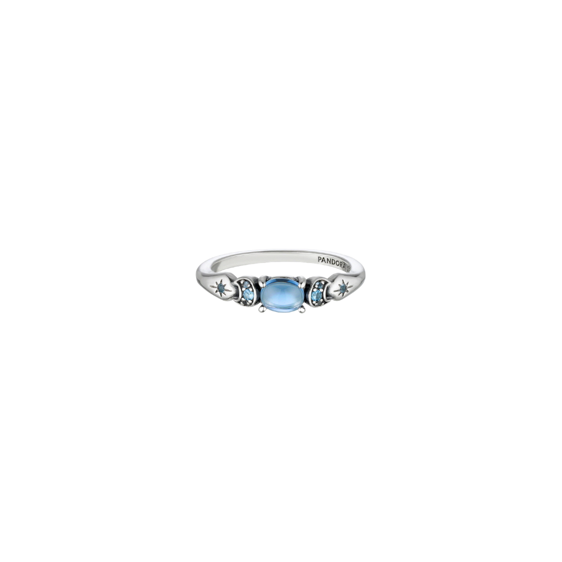 W Pandora Disney Aladdin Princess Jasmine Ring Sterling Silver Blue
