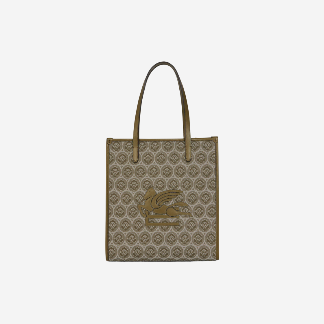 에트로 미디움 데님 자카드 러브 트로터 백 그린 | Etro | KREAM