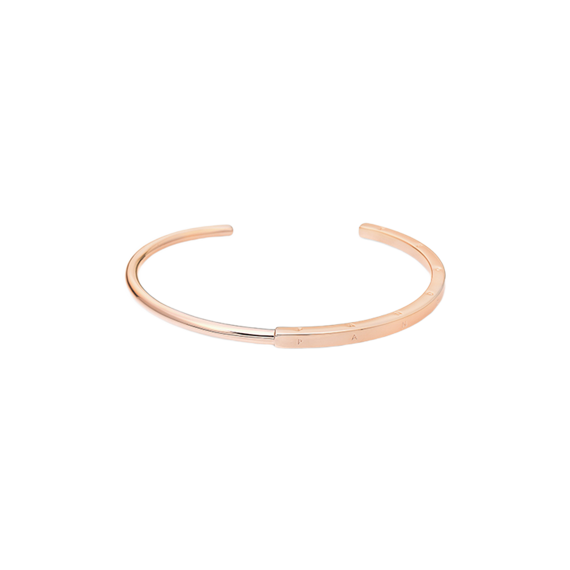 (W) 판도라 시그니쳐 아이디 오픈 뱅글 로즈 골드 플래팅 | Pandora | KREAM