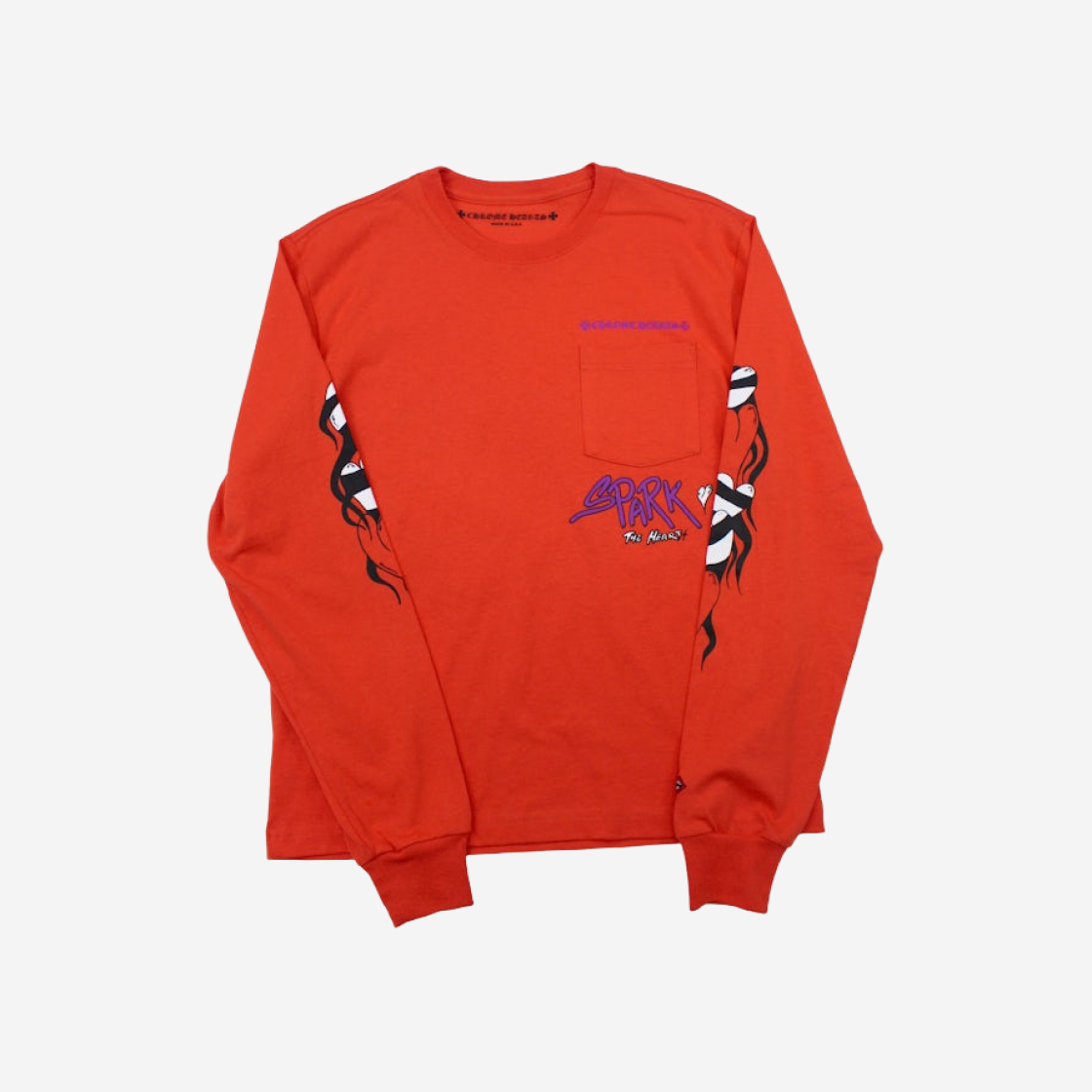 크롬하츠 매티 보이 새디스틱 립스틱 롱슬리브 티셔츠 레드 | Chrome Hearts | KREAM