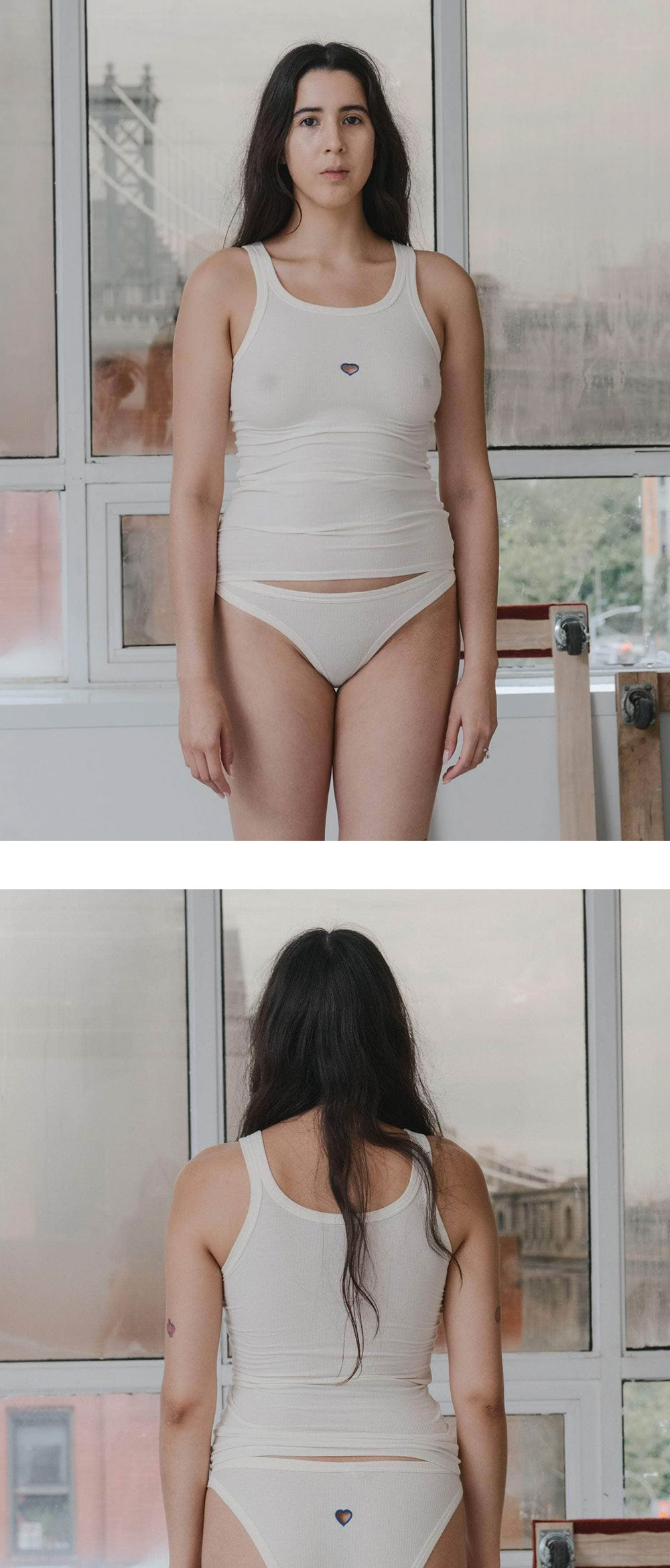 베이스레인지 우먼 하트 탱크 언다이드 | Baserange | KREAM