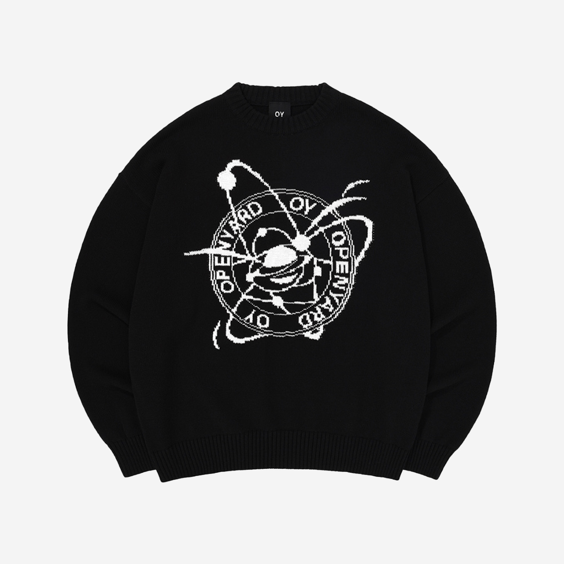 오와이 플래닛터리 오빗 로고 니트 블랙 | OY | KREAM