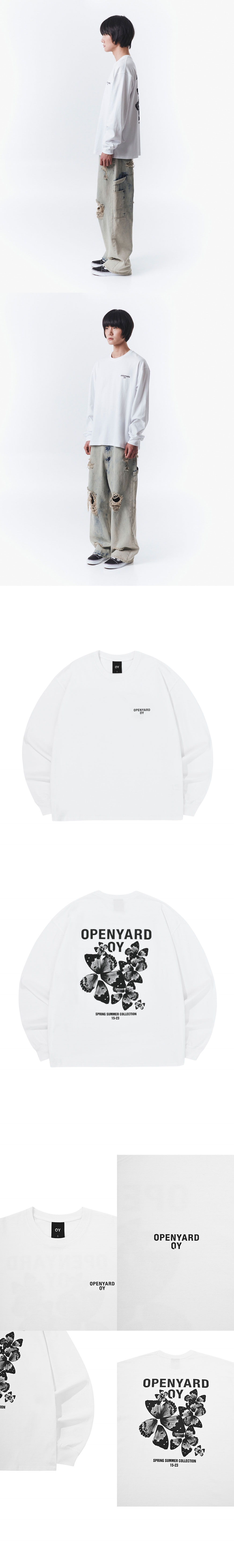 오와이 버터플라이 로고 롱슬리브 화이트 | OY | KREAM