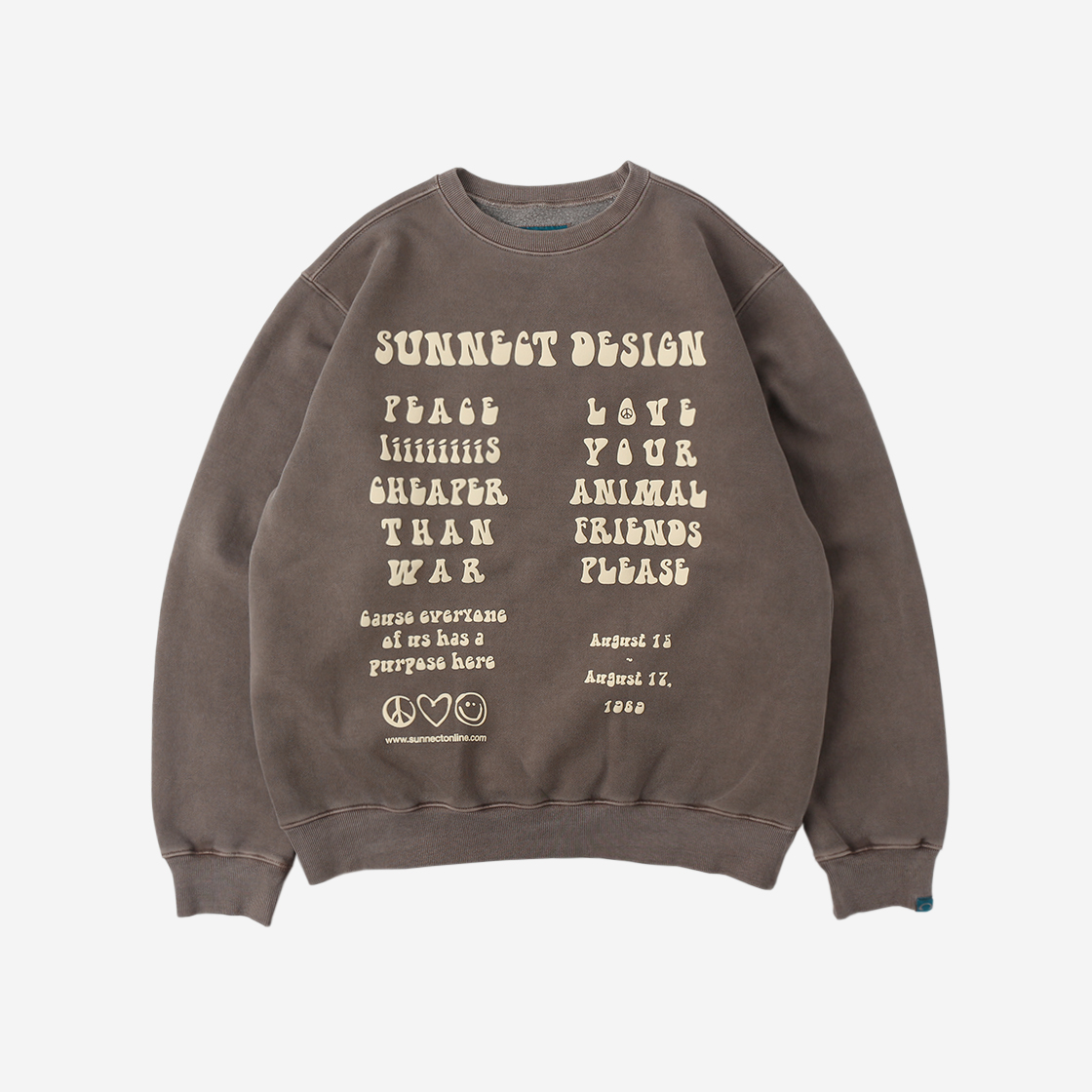 써넥트 P.L.H. 스웨트셔츠 브라운 | SUNNECT | KREAM