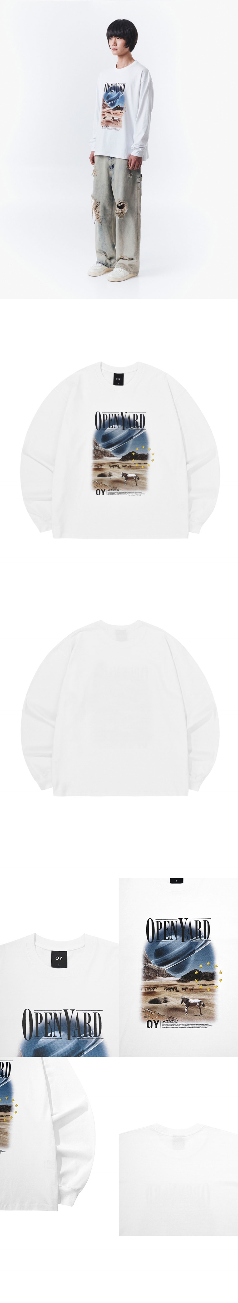 오와이 데저트 플래닛 롱슬리브 화이트 | OY | KREAM