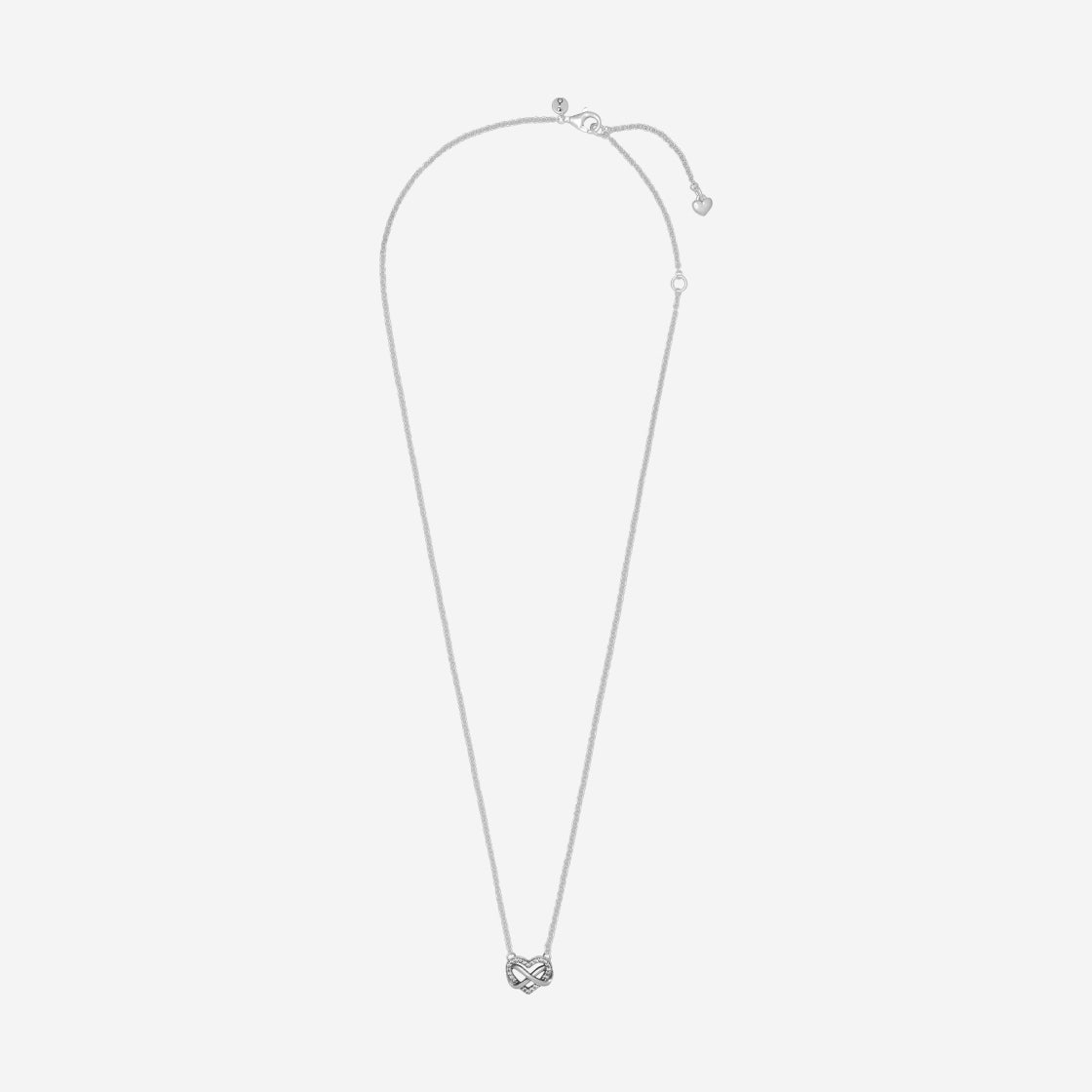 (W) 판도라 스파클링 인피니티 하트 콜리에 네클리스 스털링 실버 클리어 | Pandora | KREAM