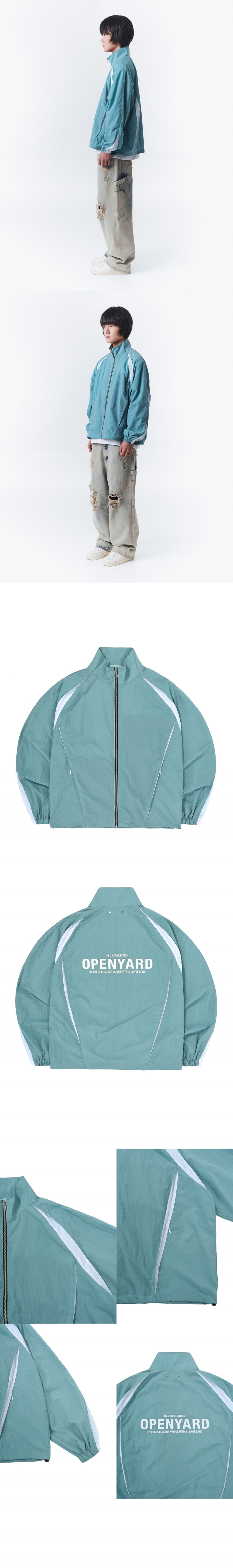 오와이 턱 커브 로고 트랙 자켓 민트 | OY | KREAM