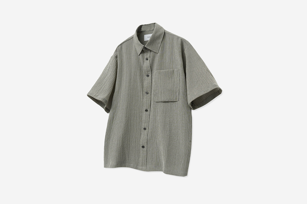 티엔지티 키노시타 오버핏 시어서커 반팔 셋업 셔츠 베이지 | TNGT | KREAM