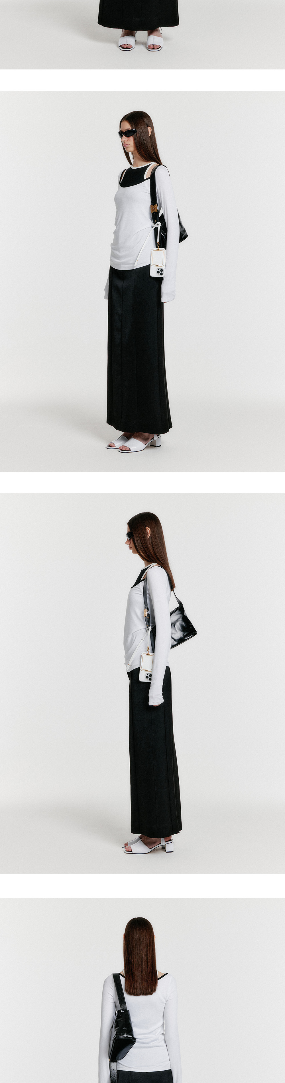 잉크 유 컨트라스트 롱 슬리브 저지탑 화이트 | EENK | KREAM