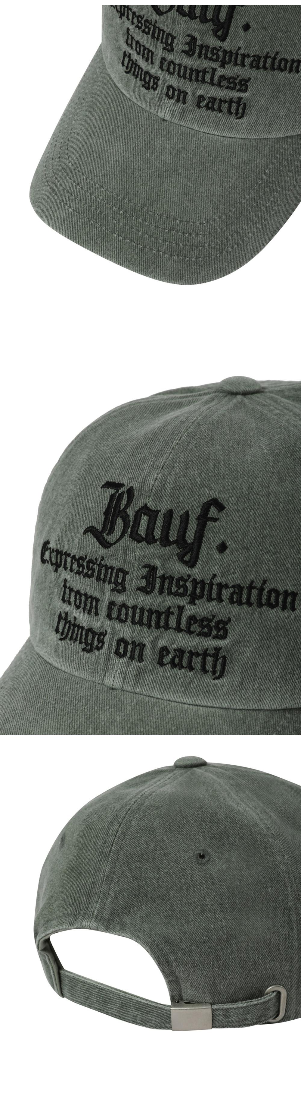 바우프 B 빈티지 워싱 볼캡 워시드 카키 | BAUF | KREAM