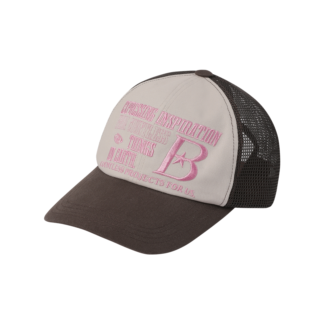 바우프 B 로고 메쉬 볼캡 핑크 | BAUF | KREAM