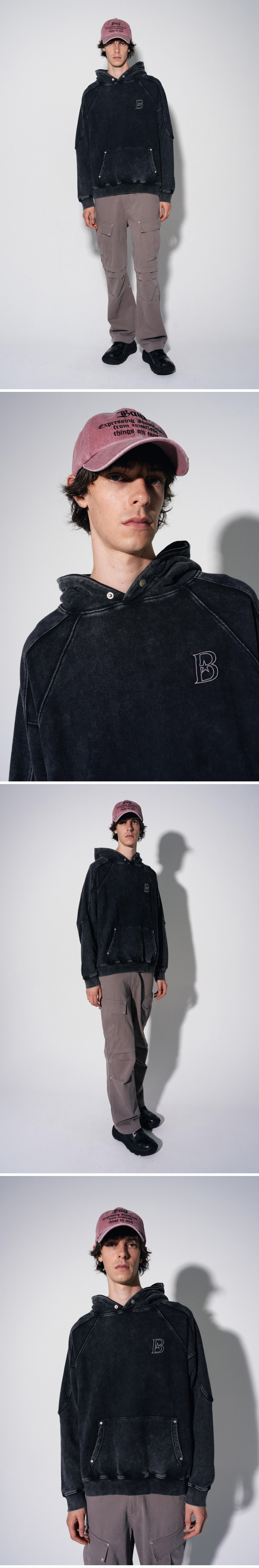 바우프 B 빈티지 워싱 볼캡 워시드 핑크 | BAUF | KREAM