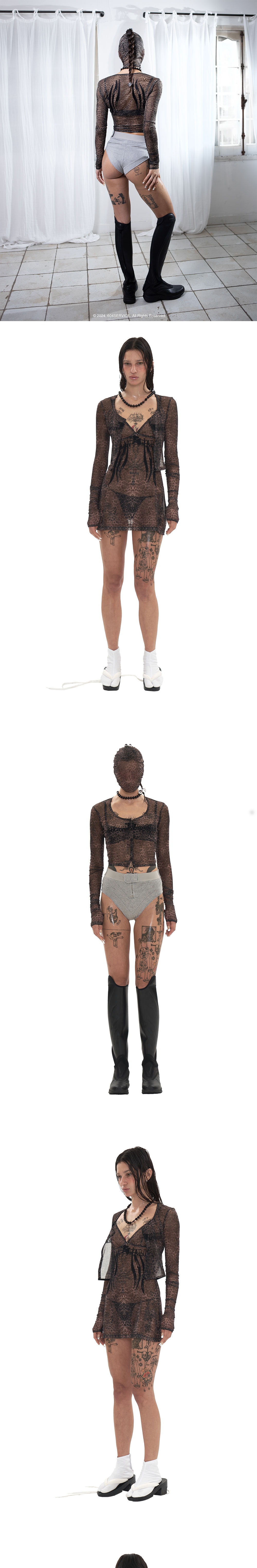 604서비스 호피 메쉬 가디건 | 604SERVICE | KREAM