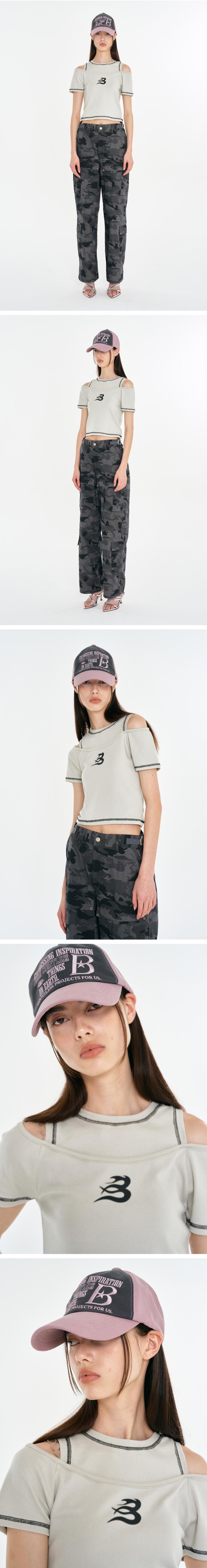 바우프 B 로고 볼캡 더스티 퍼플 | BAUF | KREAM