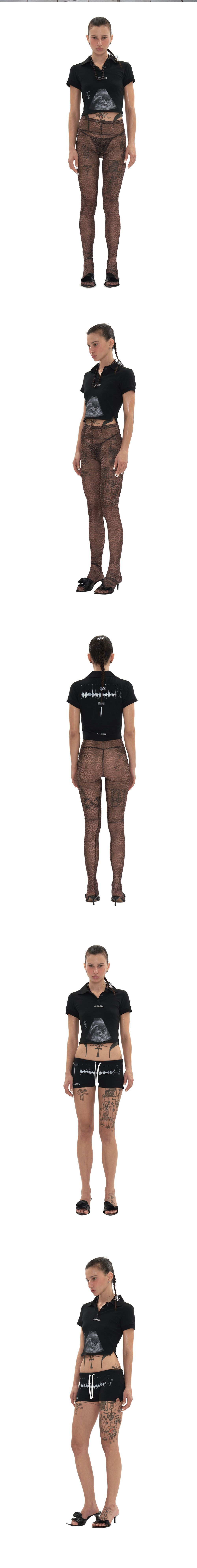 604서비스 에일리언 엔티 슬림 카라 티셔츠 인 블랙 | 604SERVICE | KREAM