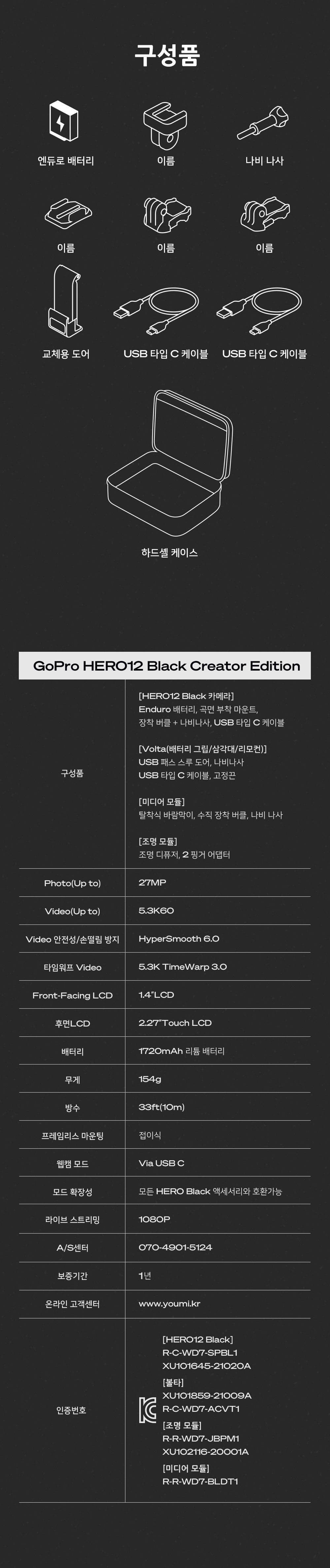 고프로 히어로12 블랙 크리에이터 에디션 액션캠 | GoPro | KREAM