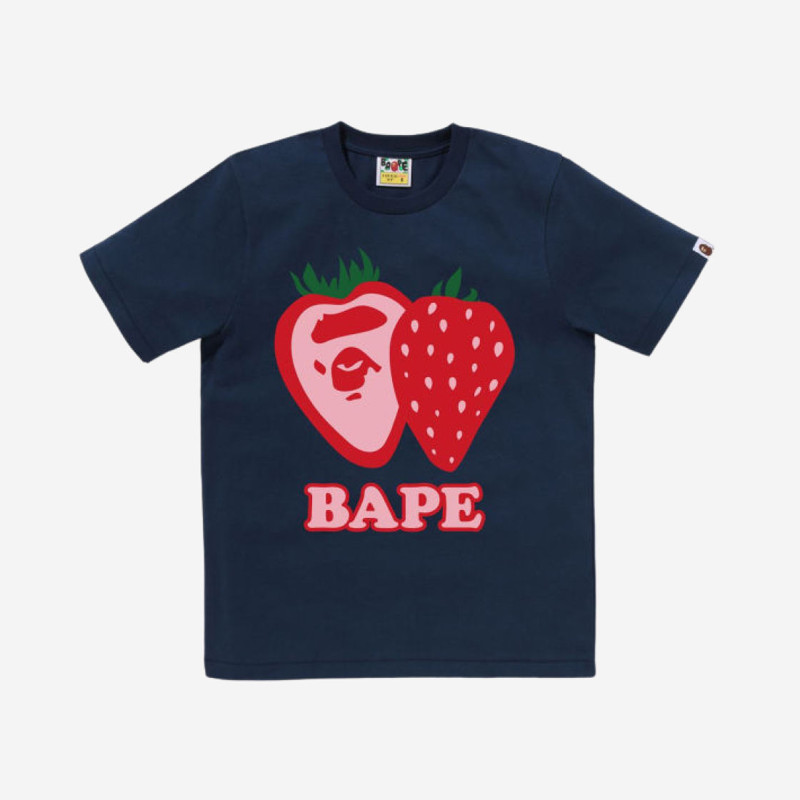 (W) 베이프 스트로베리 티셔츠 네이비 블루 | BAPE | KREAM